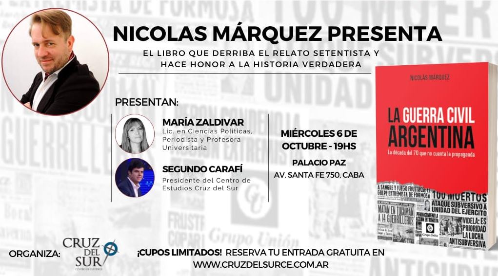 Nicolás Márquez presenta su nuevo libro – Prisionero en Argentina